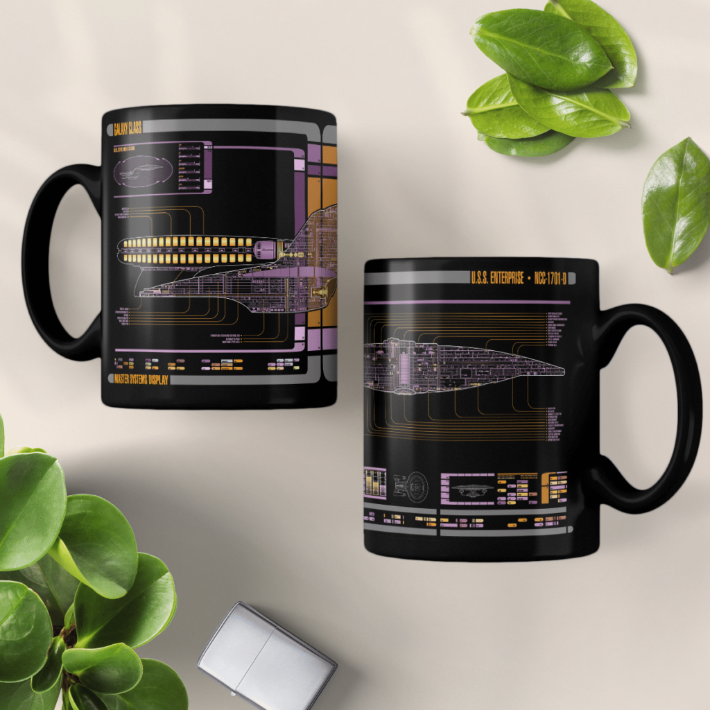 Galaxy Class – USS Enterprise-D LCARS Schematic Mug – BohoPride