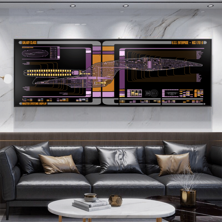 Galaxy Class – U.S.S. Enterprise-D LCARS Schematic Canvas – BohoPride