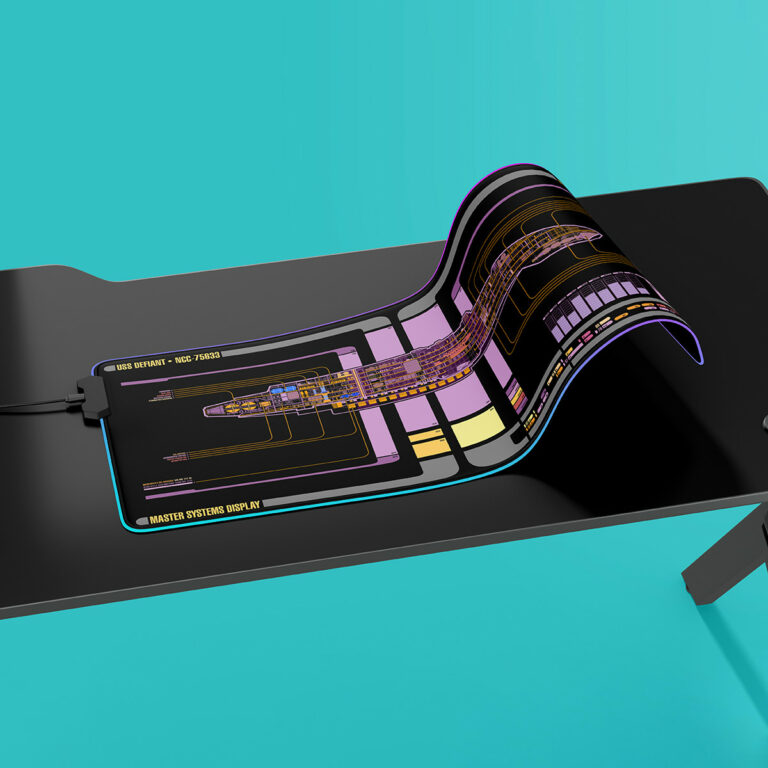 Defiant Class – USS Defiant NCC-75633 LCARS Schematic LED Desk Mat ...