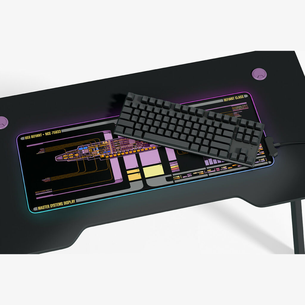 Defiant Class – USS Defiant NCC-75633 LCARS Schematic LED Desk Mat ...