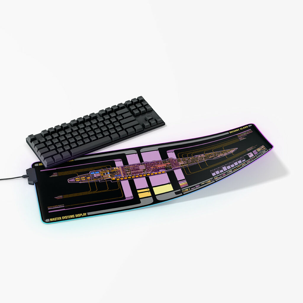 Defiant Class – USS Defiant NCC-75633 LCARS Schematic LED Desk Mat ...