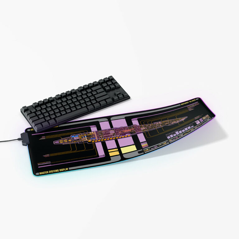 Defiant Class – USS Defiant NCC-75633 LCARS Schematic LED Desk Mat ...