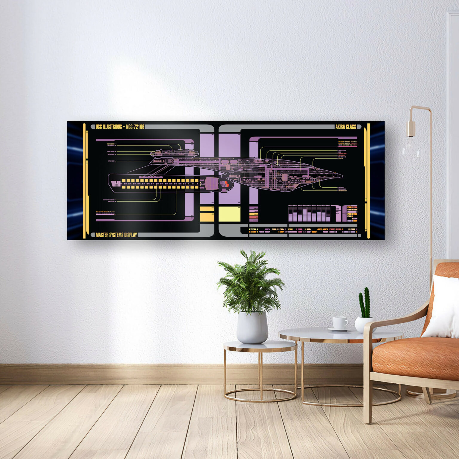 Akira Class – U.S.S. Illustrious LCARS Schematic Canvas – BohoPride