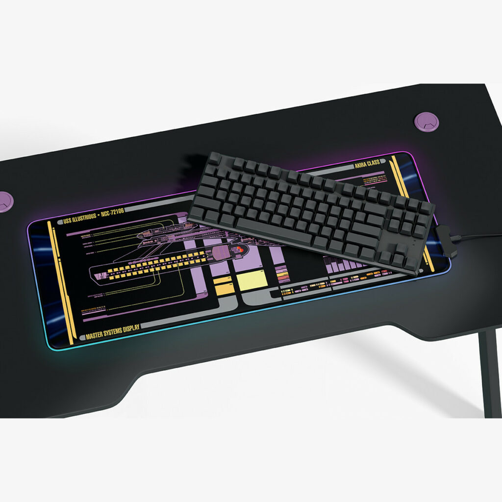 Akira Class – USS Illustrious LCARS Schematic LED Desk Mat – BohoPride