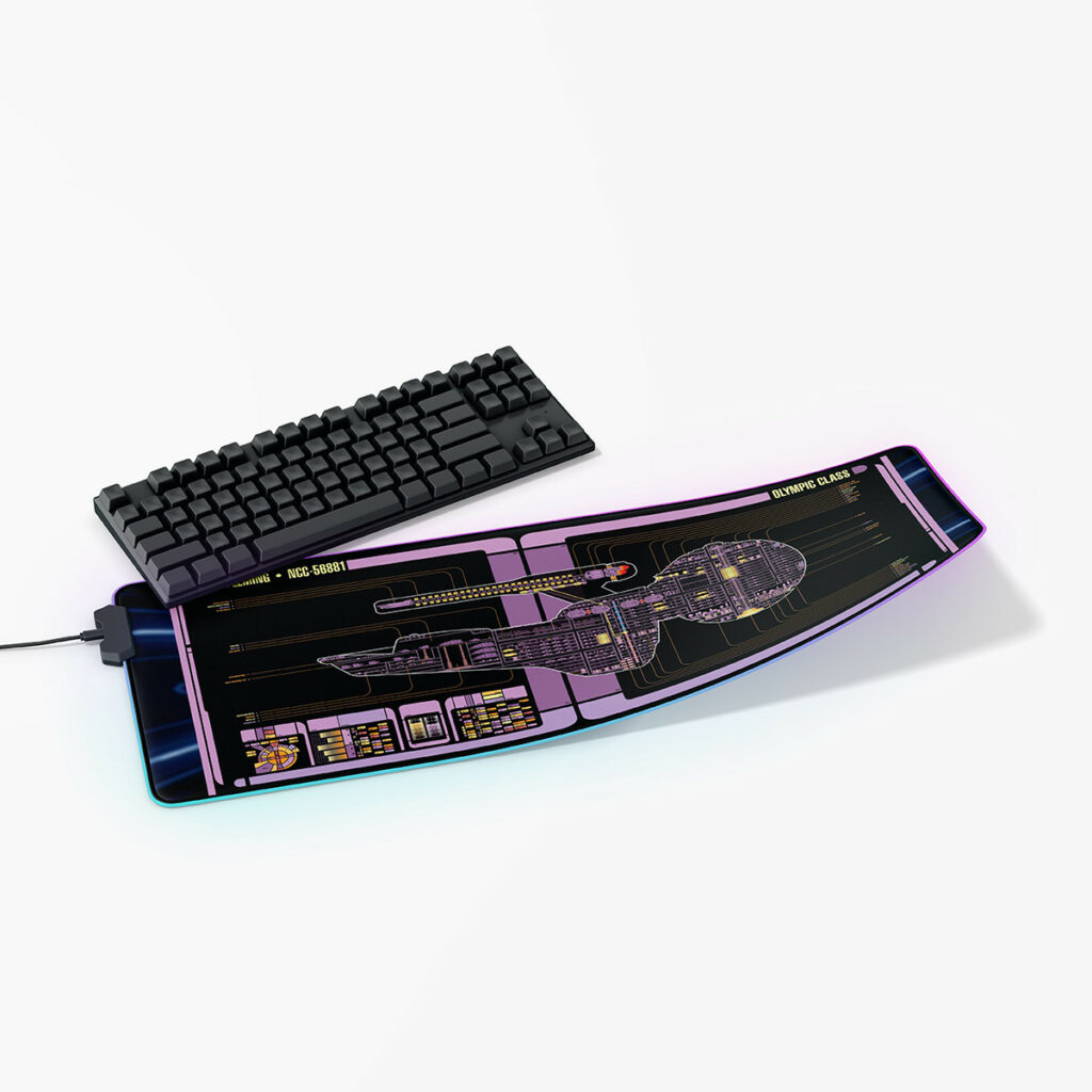 Olympic Class – USS Fleming LCARS Schematic LED Desk Mat – BohoPride