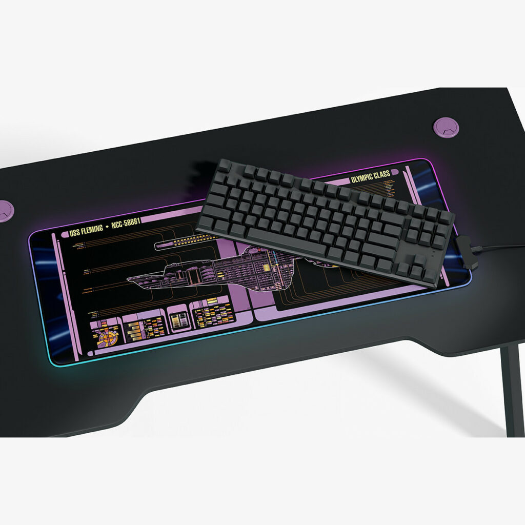 Olympic Class – USS Fleming LCARS Schematic LED Desk Mat – BohoPride