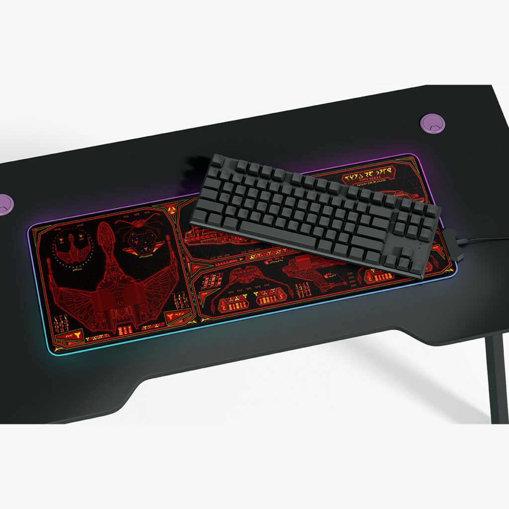Klingon Bird of Prey – B’rel Class LCARS Schematic LED Desk Mat – BohoPride