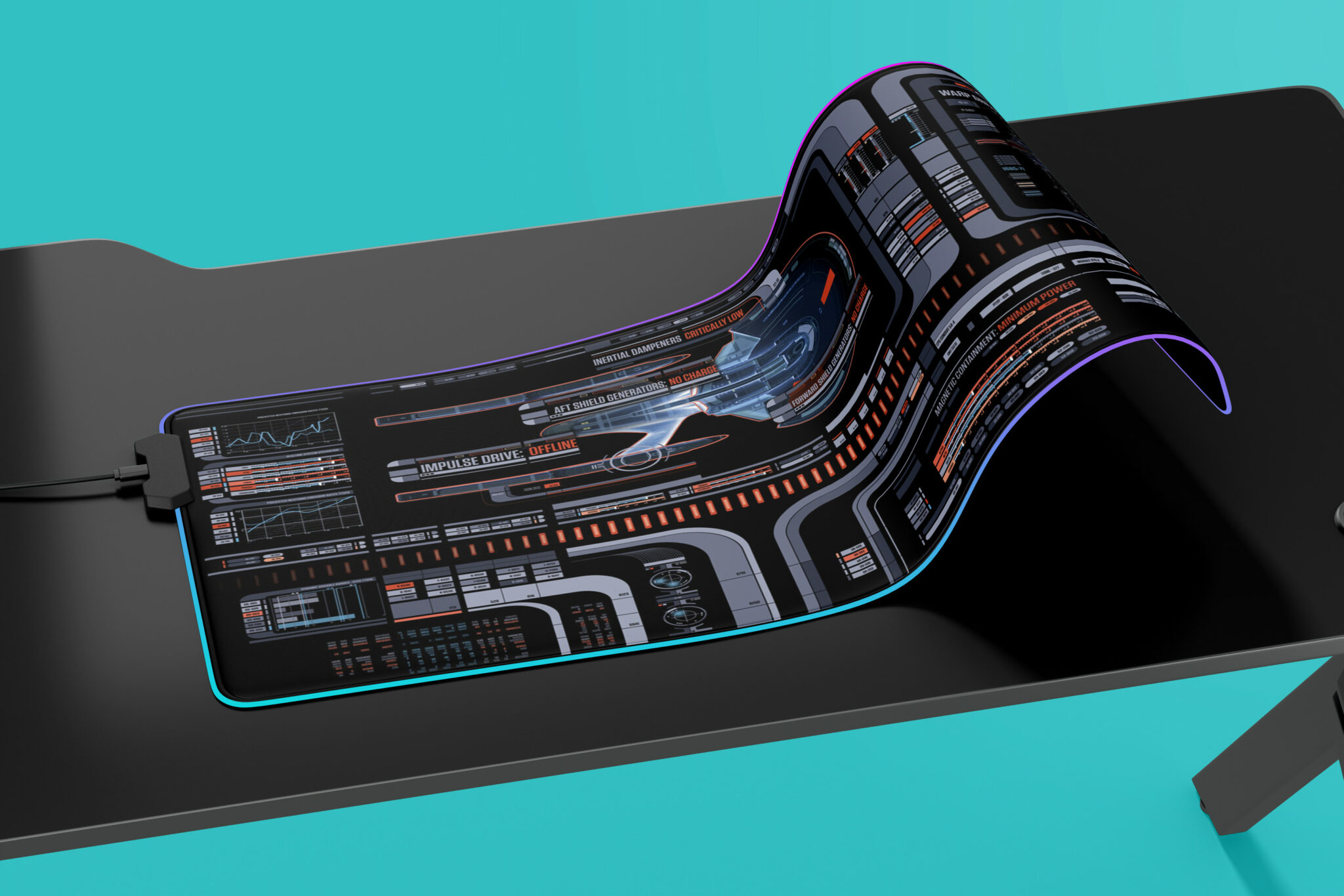 Warp Drive Titan LCARS LED Desk Mat – BohoPride