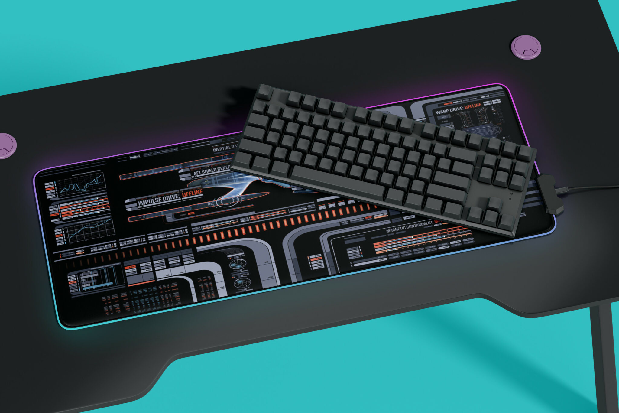 Warp Drive Titan LCARS LED Desk Mat – BohoPride