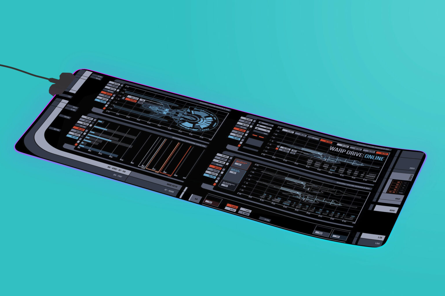 ST Warp Drive Online LCARS LED Desk Mat – BohoPride