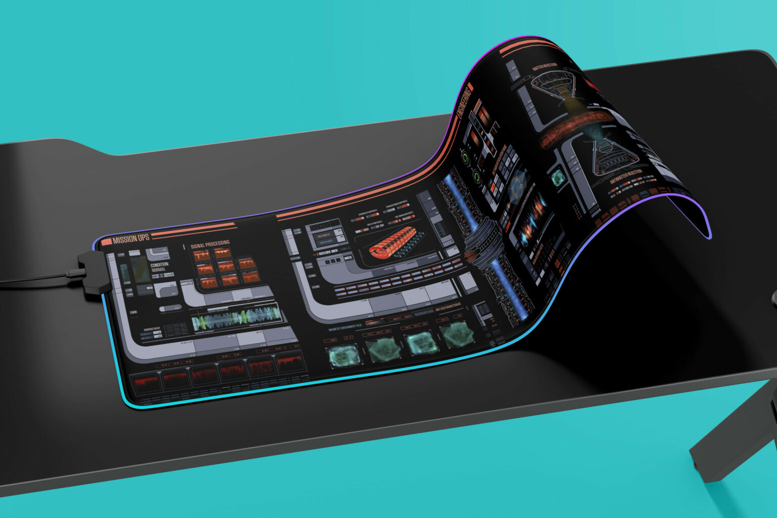 ST Picard USS Stargazer Okudagram LCARS LED Desk Mat – BohoPride