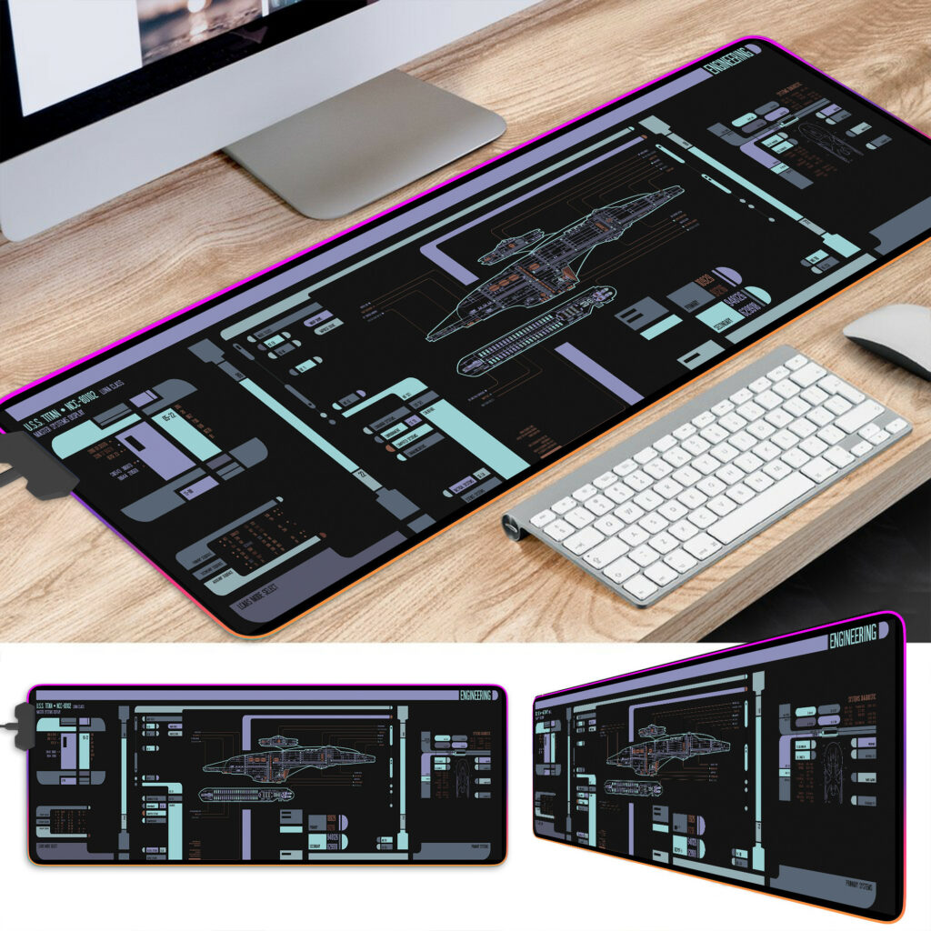 Engineering Luna Class U.S.S. Titan MSD NCC-80102 LCARS LED Desk Mat ...
