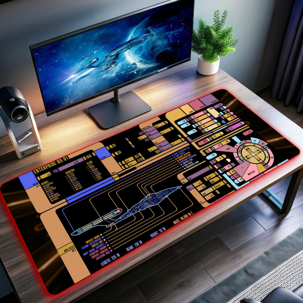 ST Enterprise NX-01 LCARS LED Desk Mat – BohoPride