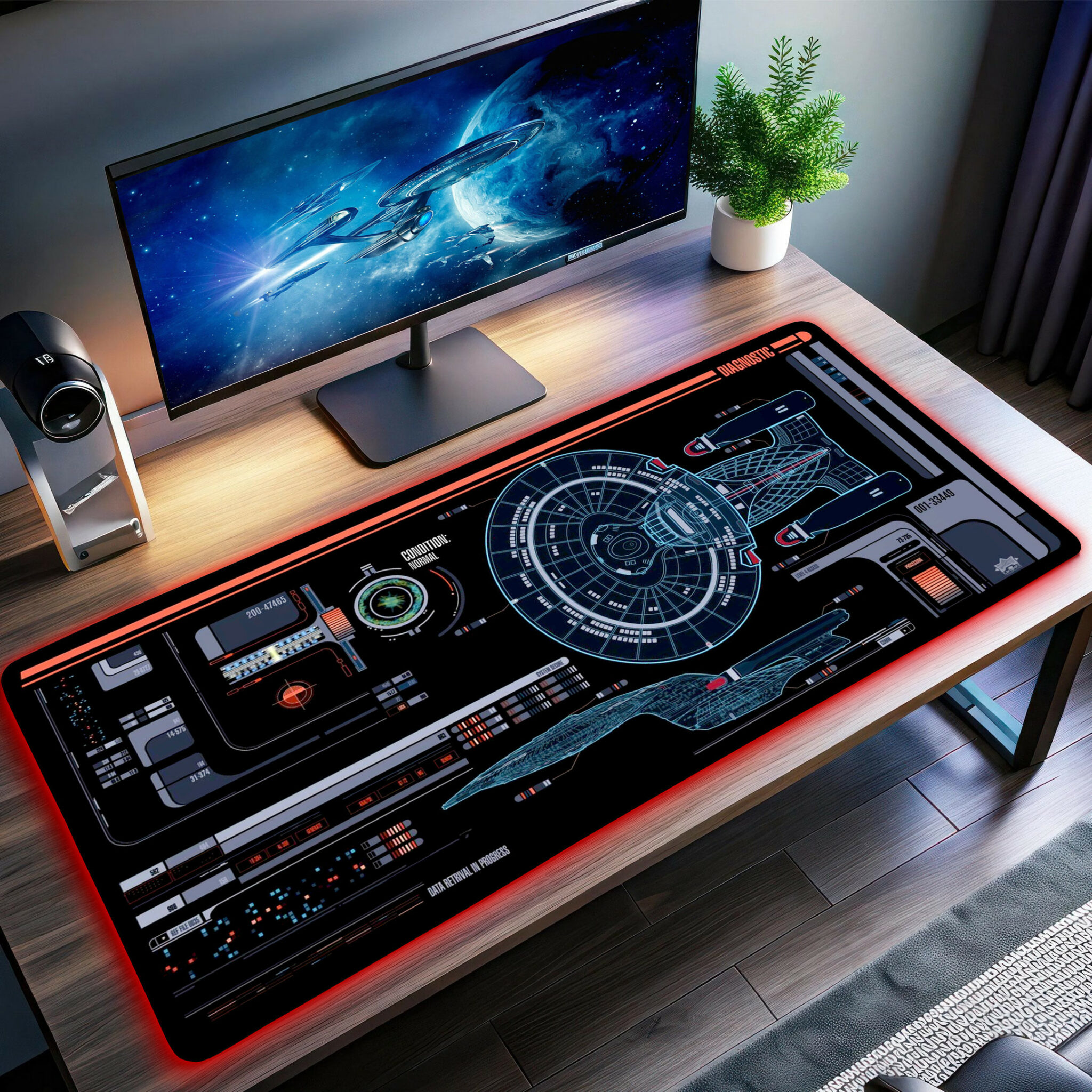 New Trekkers Enterprise-D LCARS LED Desk Mat – BohoPride