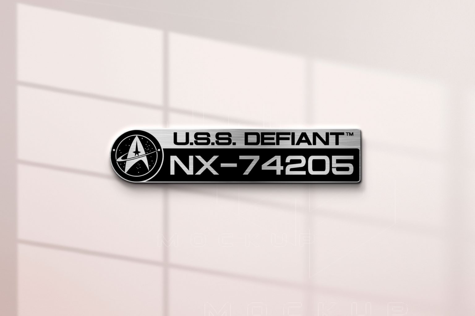 Star Trek U.S.S. Defiant Laser-Engraved Car Badge – BohoPride