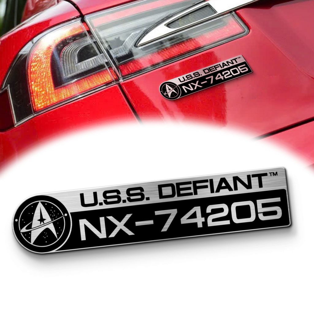 Star Trek U.S.S. Defiant Laser-Engraved Car Badge – BohoPride