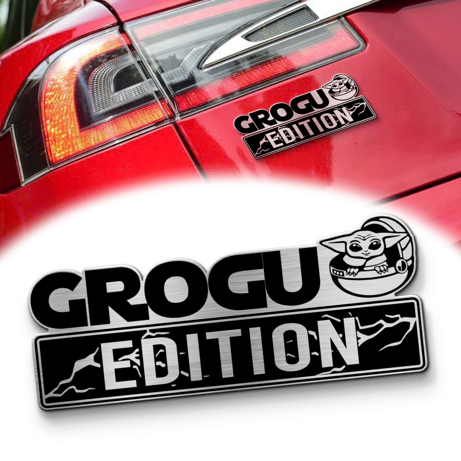 Grogu Edition Laser-Engraved Car Badge – BohoPride