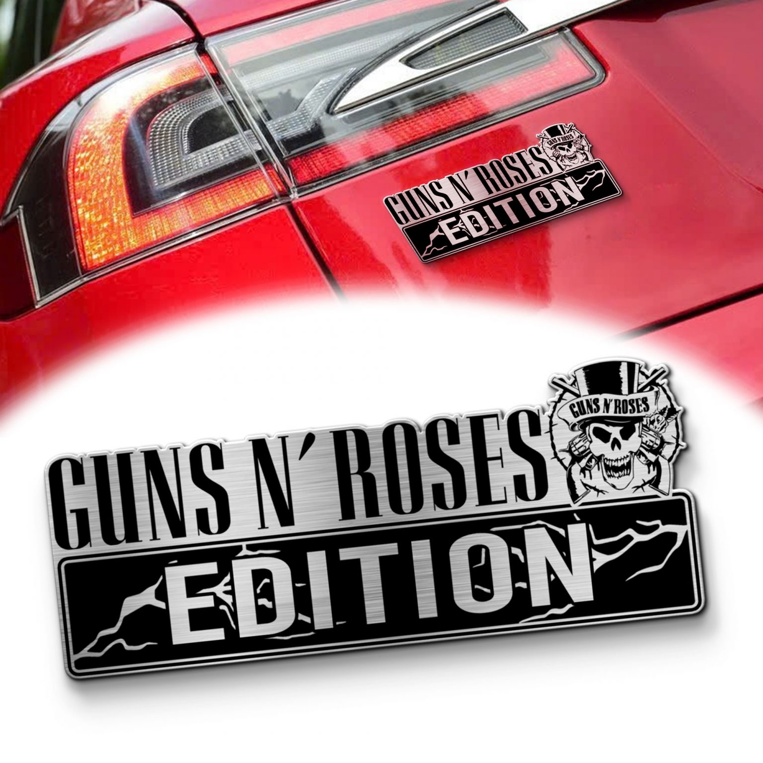 Guns N’ Roses Edition Laser Engraved Car Name Emblem – BohoPride