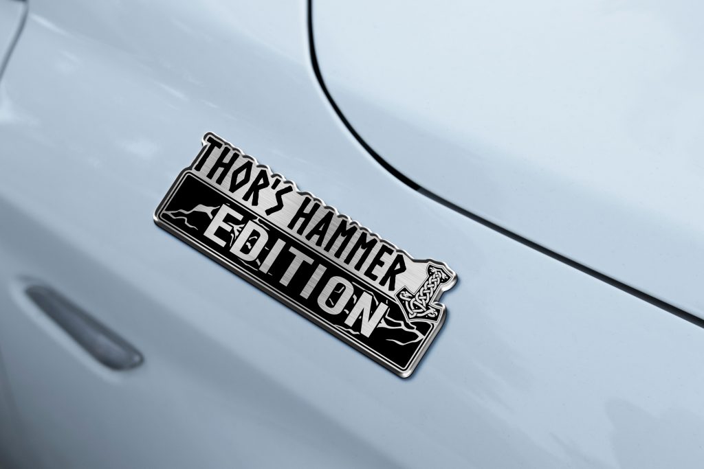 Thor’s Hammer Edition Laser Engraved Car Name Badge – BohoPride