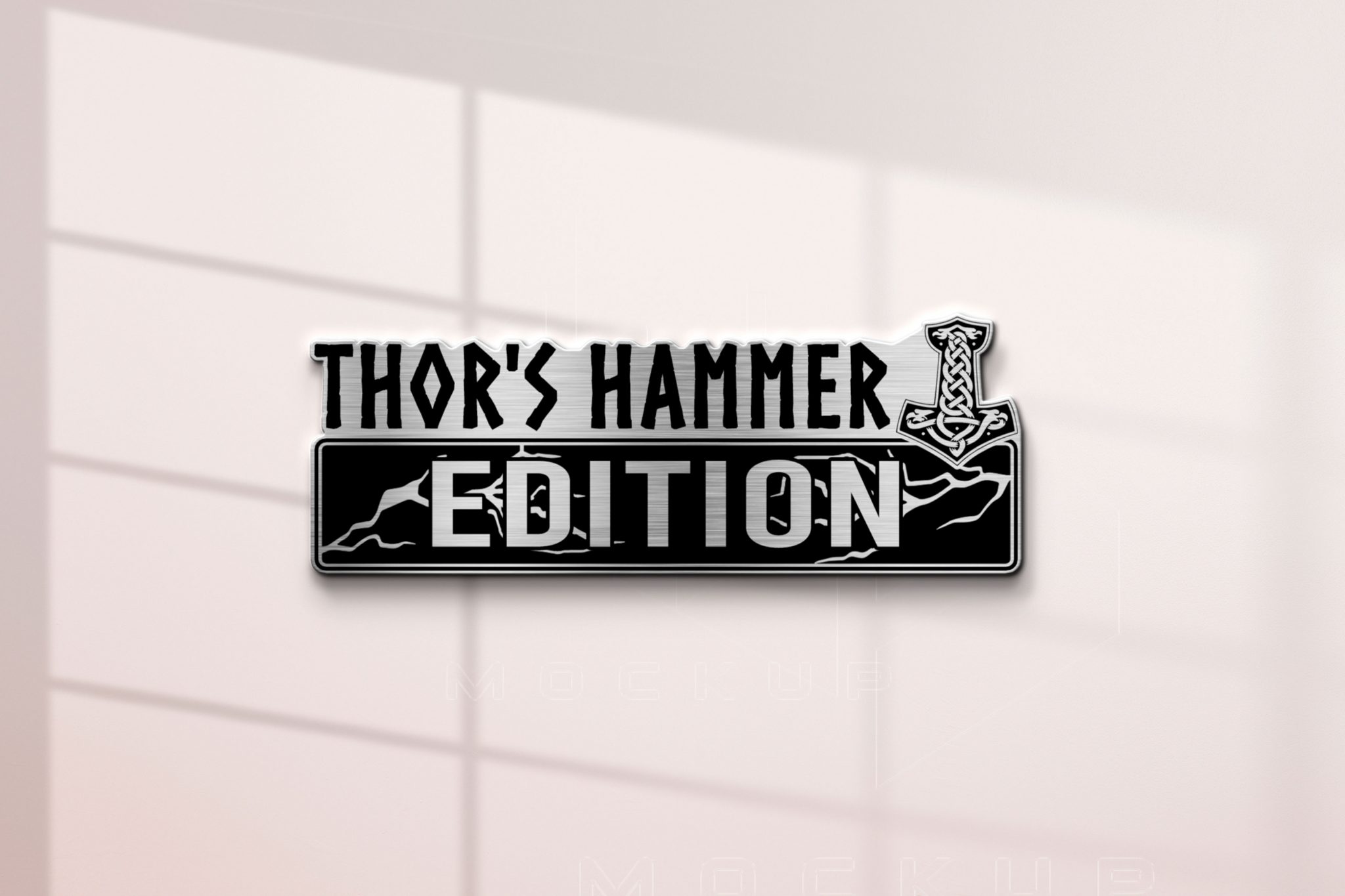 Thor’s Hammer Edition Laser Engraved Car Name Badge – BohoPride