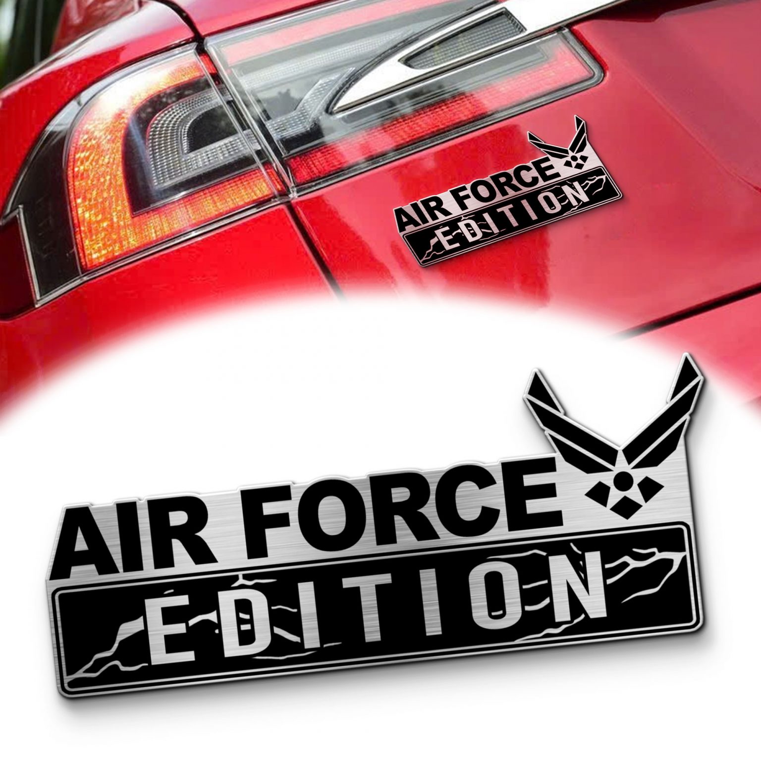 Air Force Edition Laser Engraved Car Badge – BohoPride