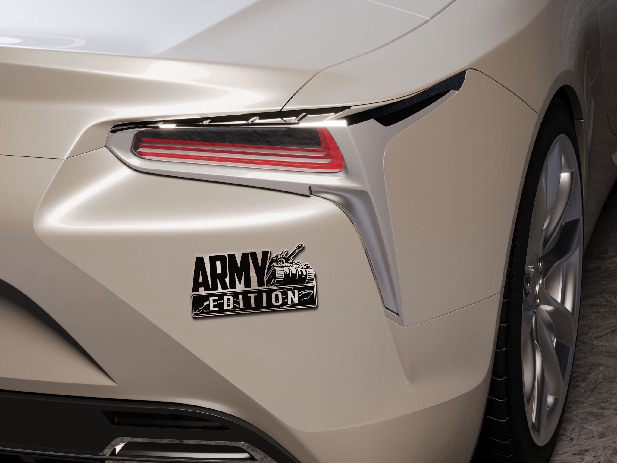 Army Edition Laser Engraved Car Badge – BohoPride