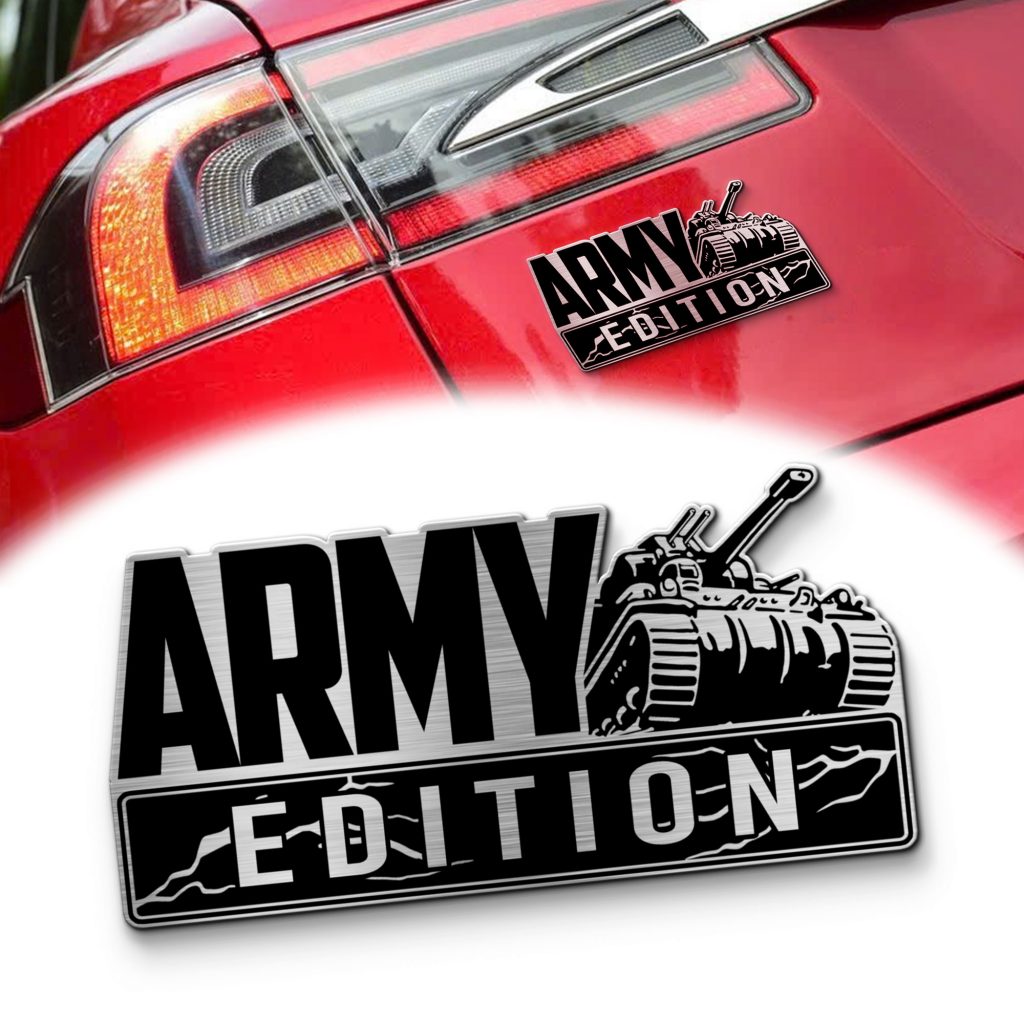 Army Edition Laser Engraved Car Badge – BohoPride