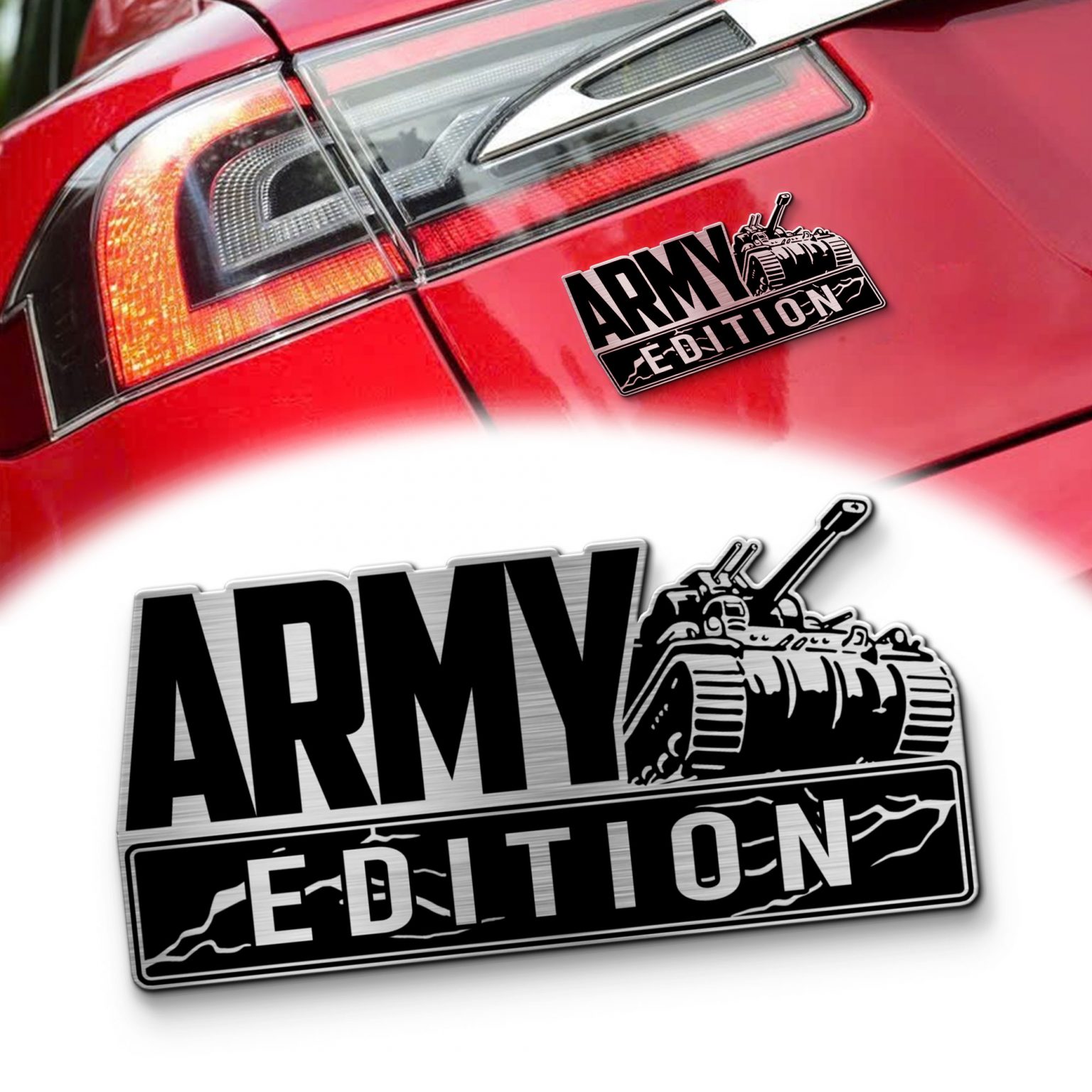 Army Edition Laser Engraved Car Badge – BohoPride