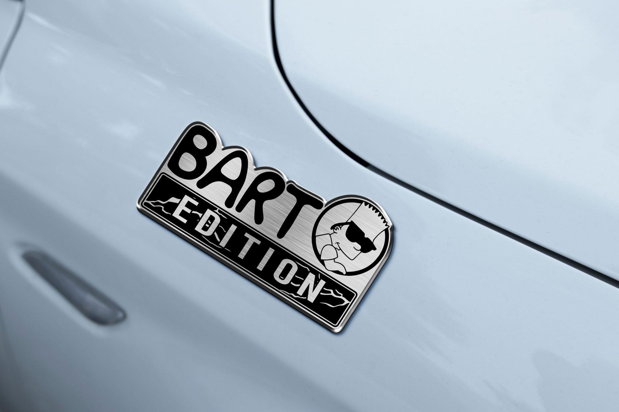 Bart Simpson Edition Laser Engraved Car Name Emblem – BohoPride
