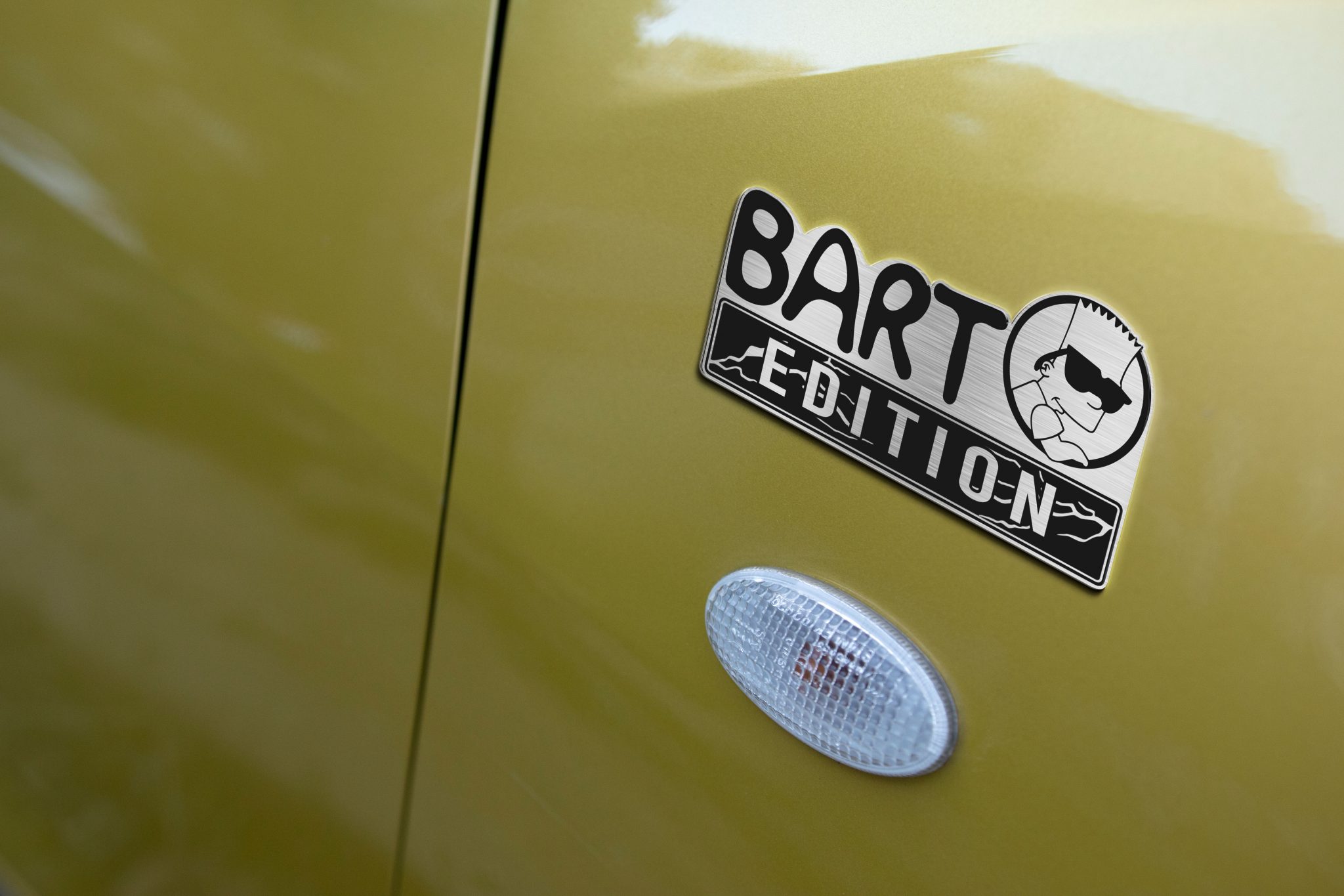 Bart Simpson Edition Laser Engraved Car Name Emblem – BohoPride