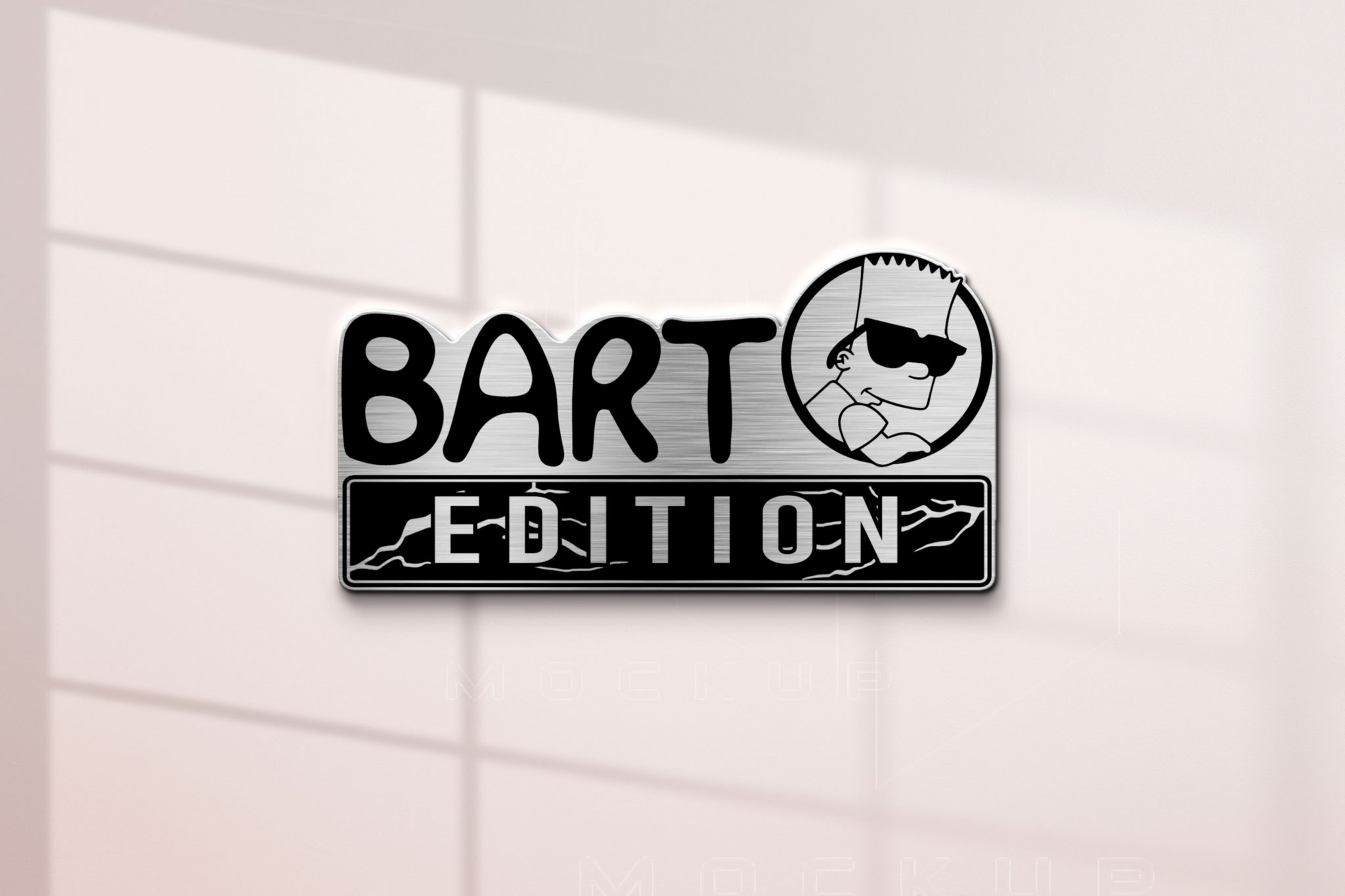 Bart Simpson Edition Laser Engraved Car Name Emblem – BohoPride