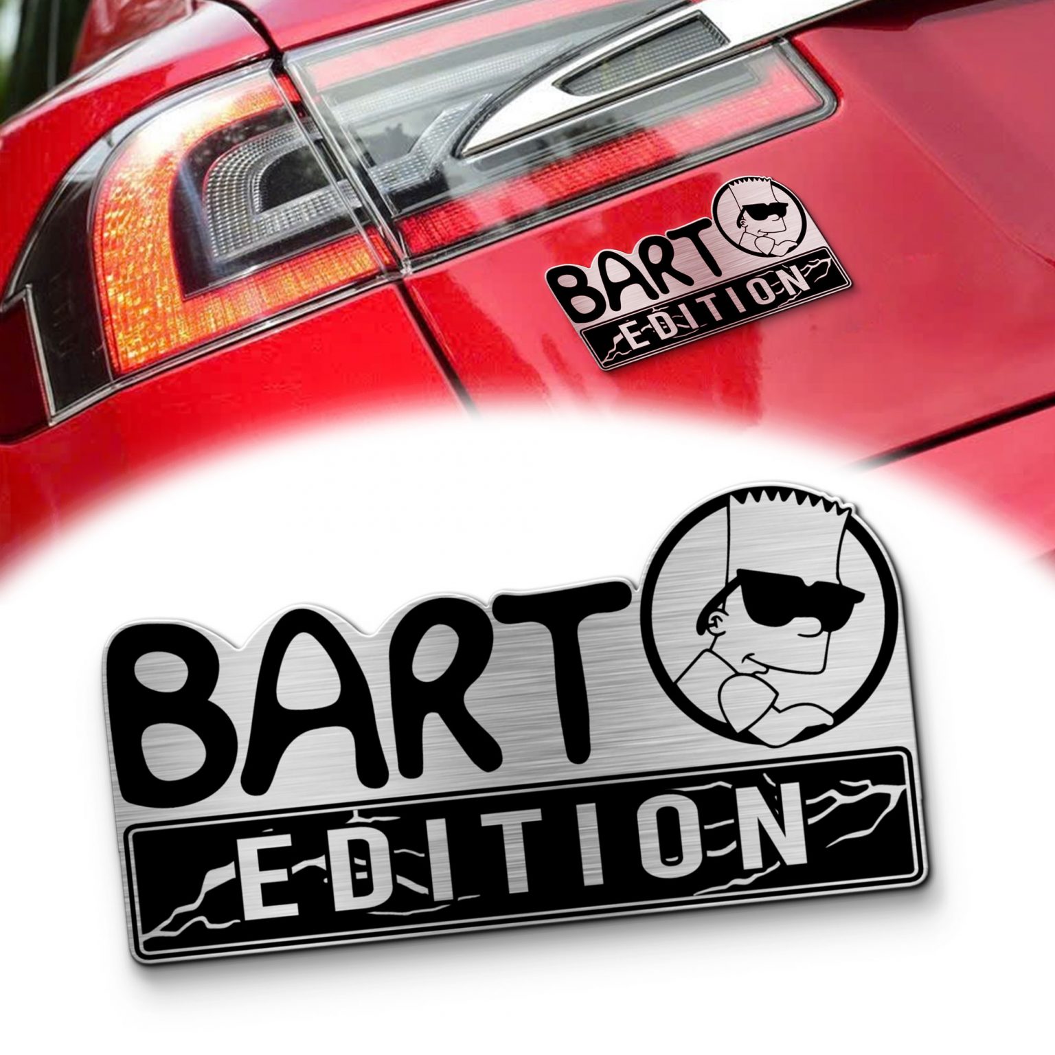 Bart Simpson Edition Laser Engraved Car Name Emblem – BohoPride