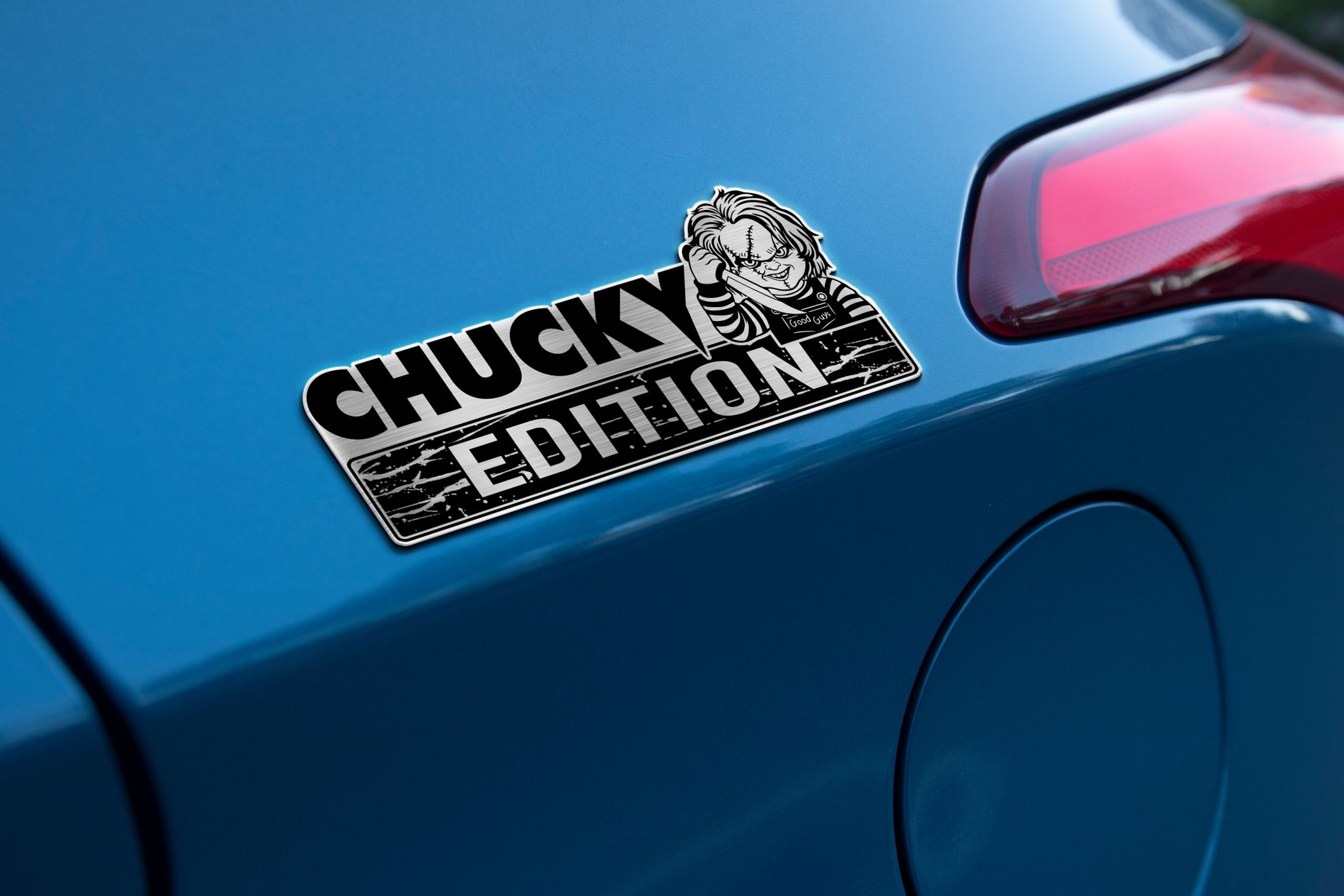 Chucky Edition Laser Engraved Car Name Emblem – BohoPride