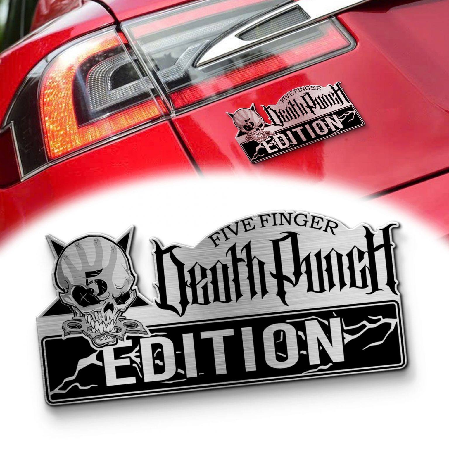 Five Finger Death Punch Edition Laser Engraved Car Name Emblem – BohoPride