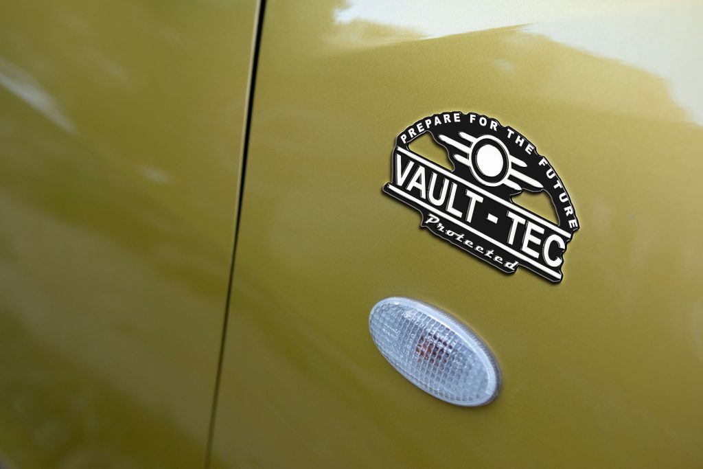 Fallout Vault Tec Edition Laser-Engraved Car Badge – BohoPride