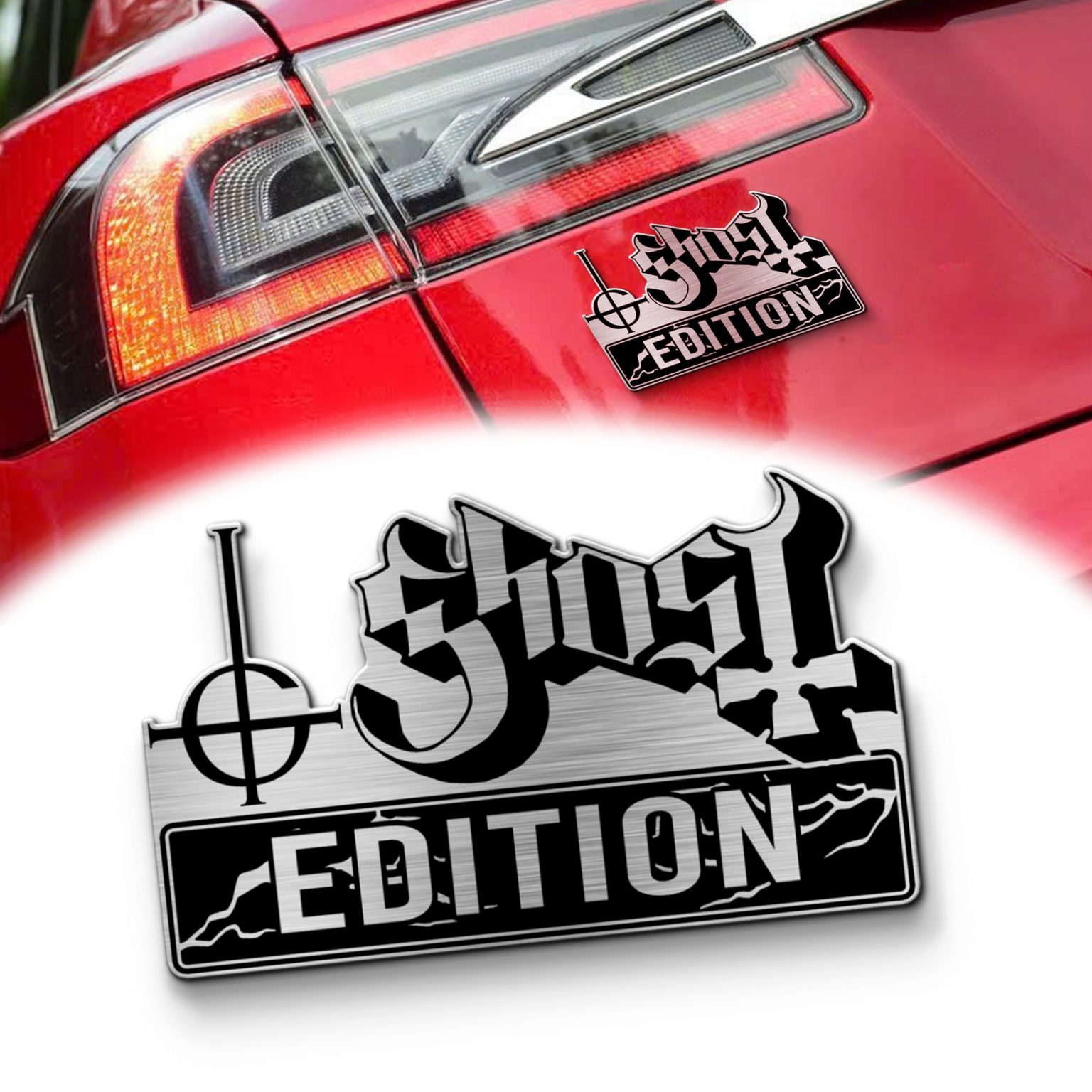 Ghost Band Edition Laser Engraved Car Name Emblem – BohoPride