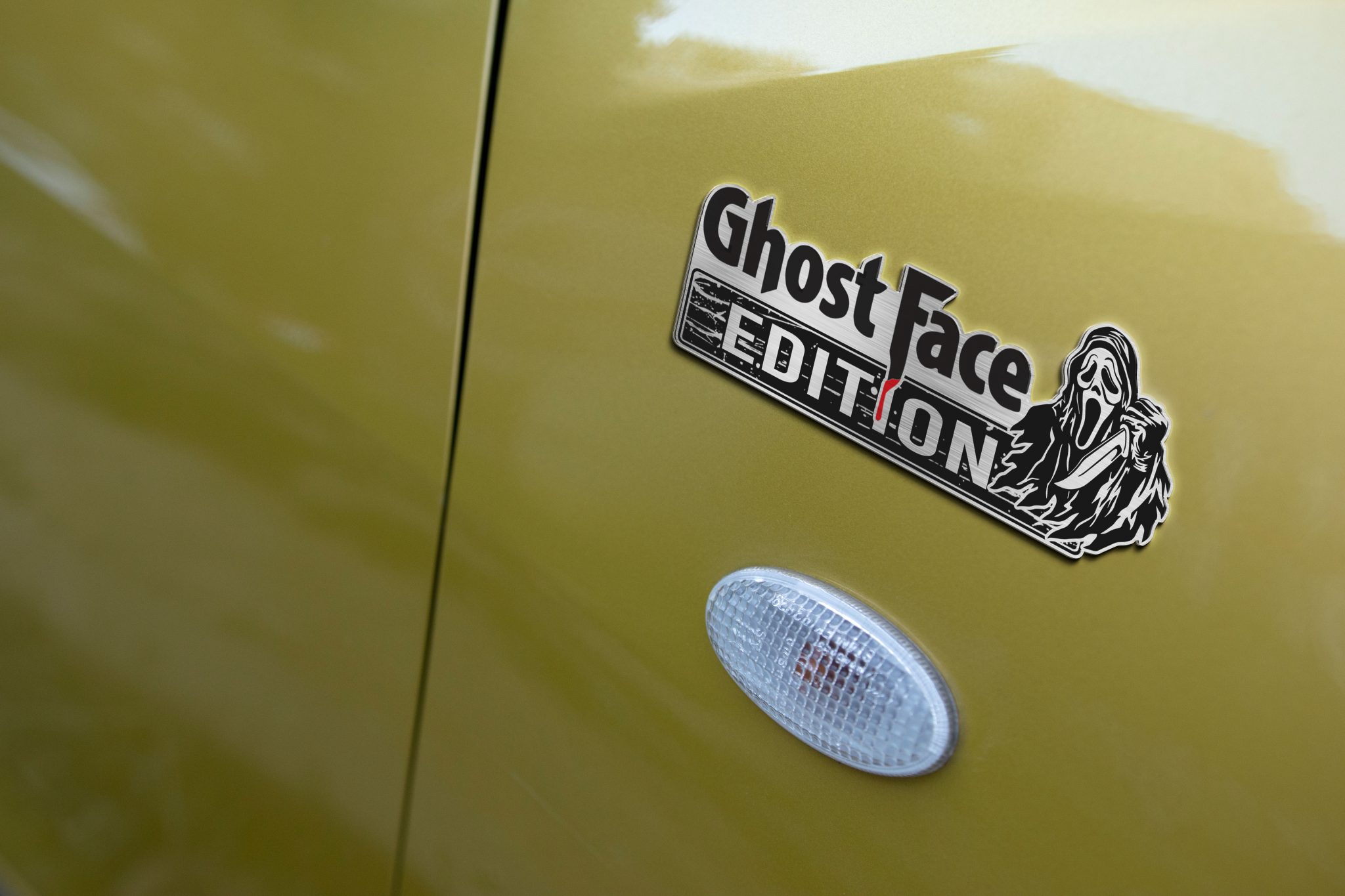 Ghost Face Edition Laser Engraved Car Name Emblem – BohoPride