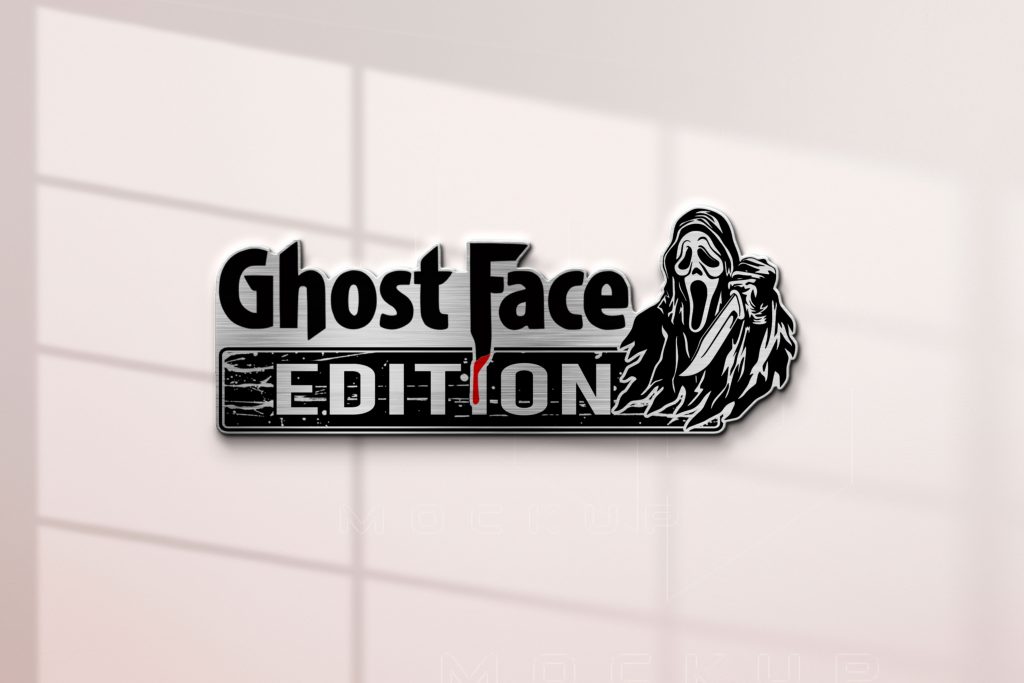 Ghost Face Edition Laser Engraved Car Name Emblem – BohoPride