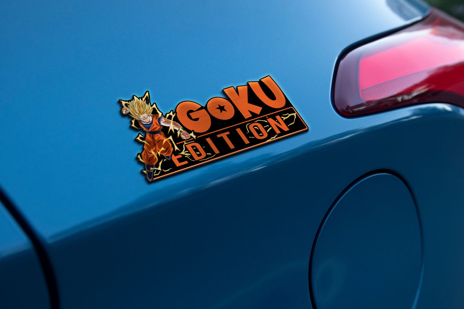 Goku Edition – Super Saiyan 2 Laser-Engraved Car Badge – BohoPride