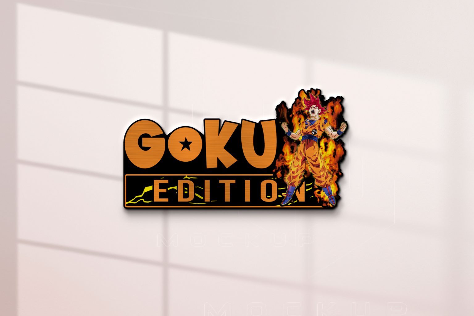 Goku Edition – Super Saiyan God Laser-Engraved Car Badge – BohoPride