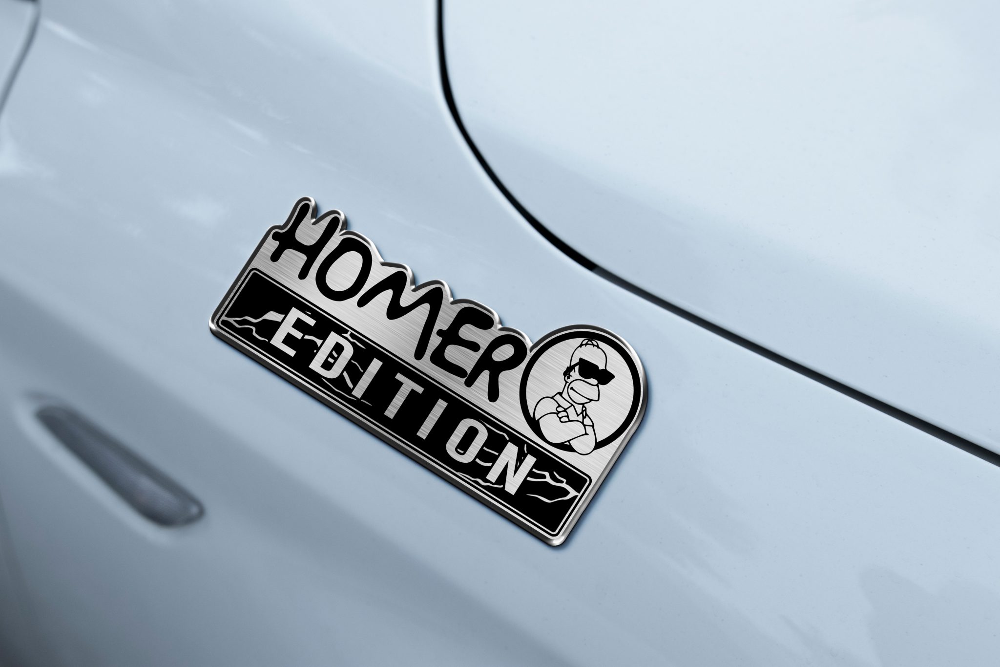 Homer Simpson Edition Laser Engraved Car Name Emblem – BohoPride