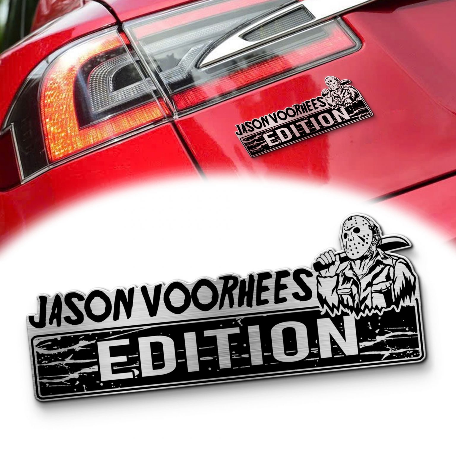 Jason Voorhees Edition Laser Engraved Car Name Emblem – BohoPride