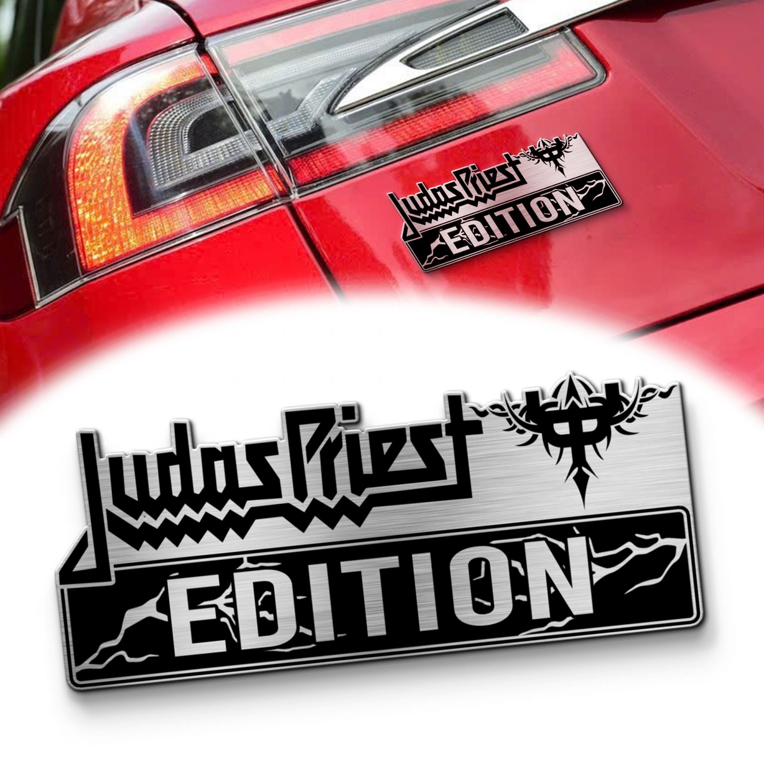 Judas Priest Edition Laser Engraved Car Name Emblem – BohoPride
