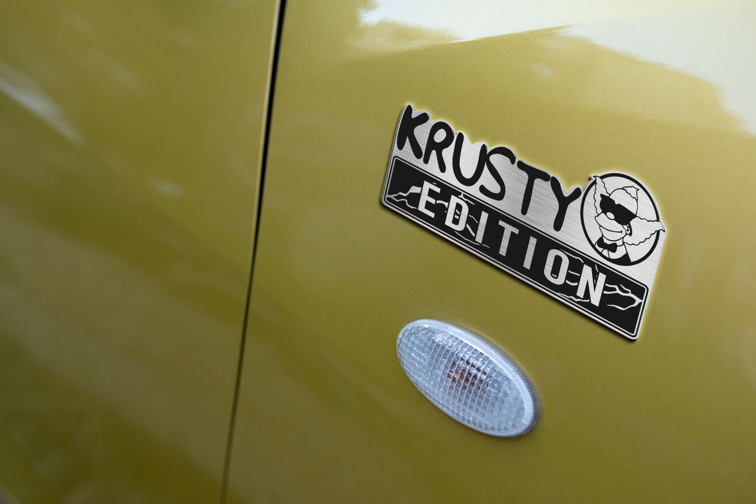 Krusty Simpson Edition Laser Engraved Car Name Emblem – BohoPride