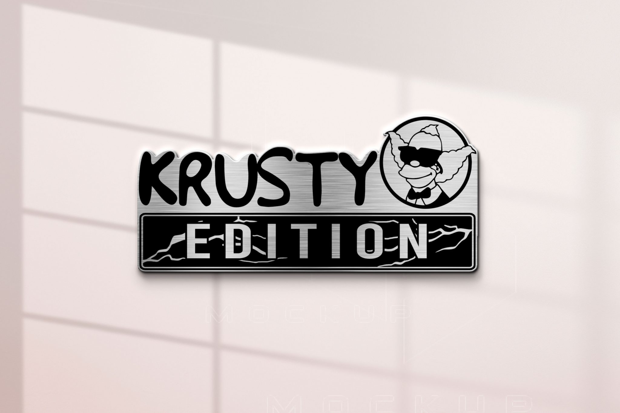 Krusty Simpson Edition Laser Engraved Car Name Emblem – BohoPride