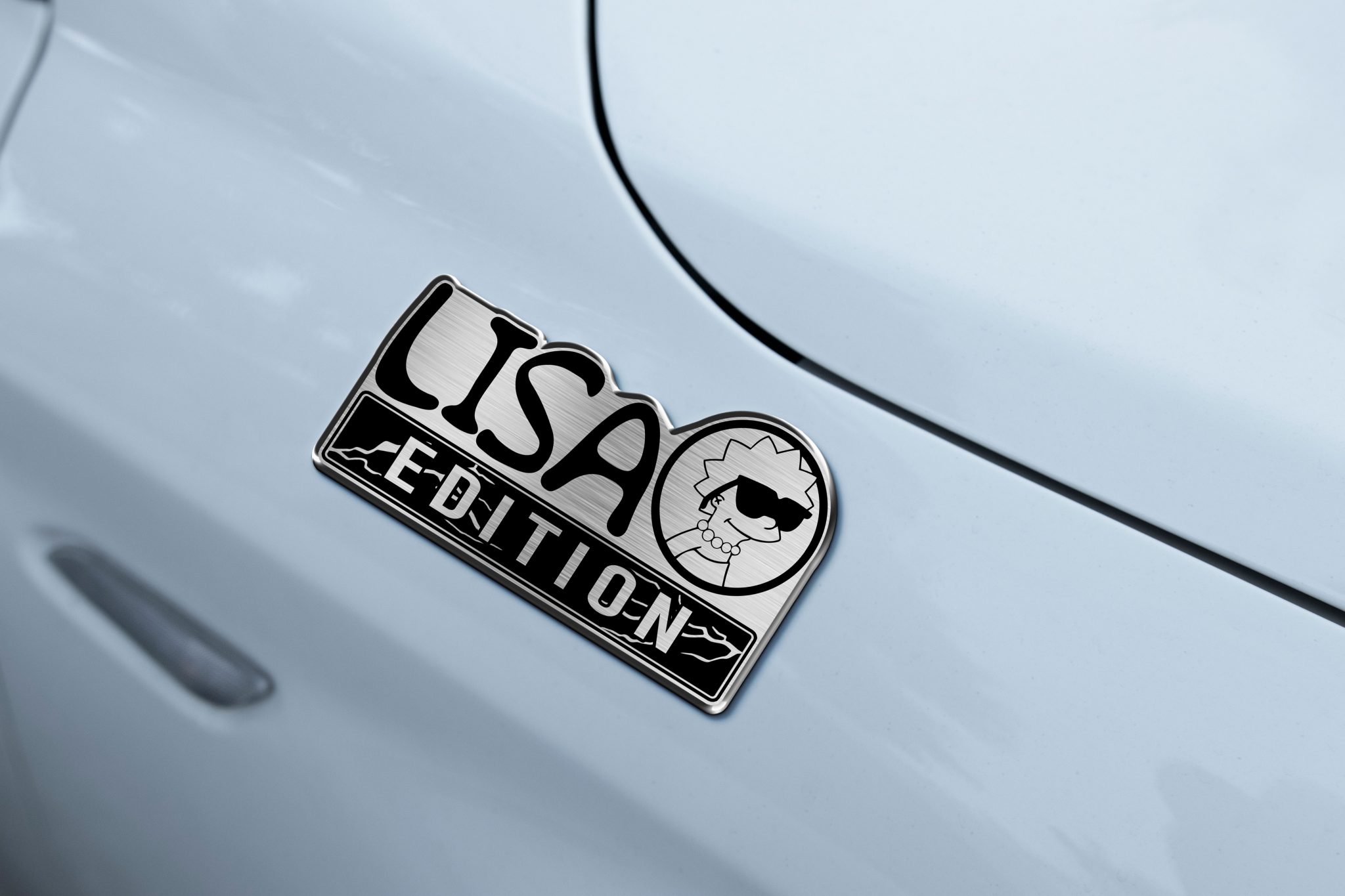 Lisa Simpson Edition Laser Engraved Car Name Emblem – BohoPride