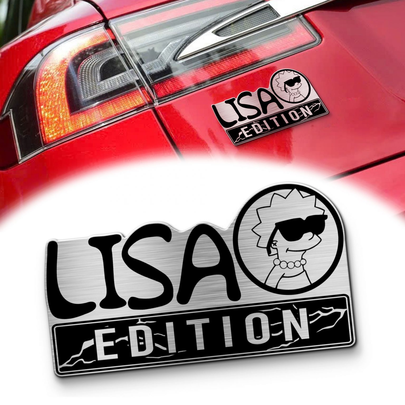 Lisa Simpson Edition Laser Engraved Car Name Emblem – BohoPride