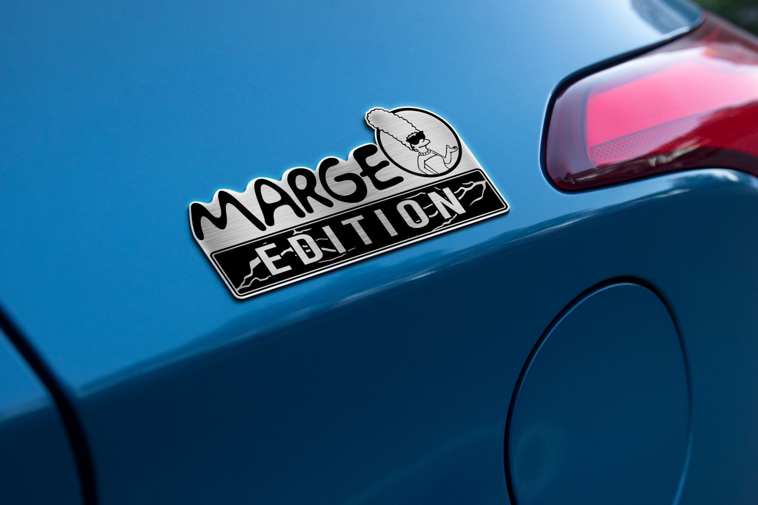 Marge Simpson Edition Laser Engraved Car Name Emblem – BohoPride