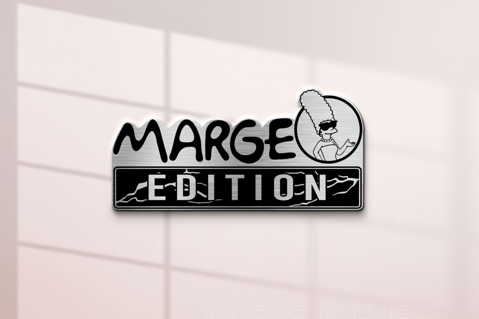 Marge Simpson Edition Laser Engraved Car Name Emblem – BohoPride