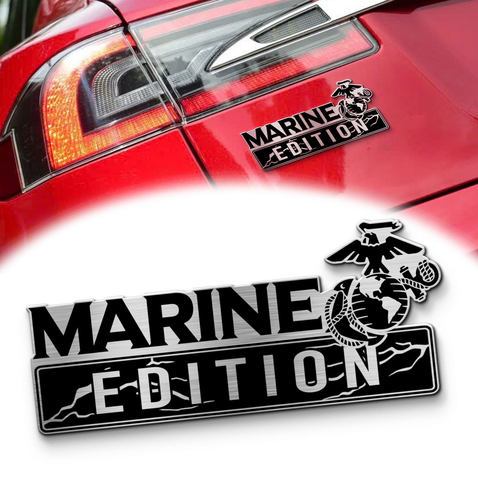 Marine Corps Edition Laser Engraved Car Badge – BohoPride